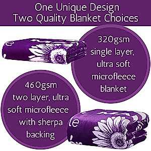 FILO ESTILO Dia de las Madres Regalos para Mama, Spanish Mom Blanket, Birthday/Cumpleaños, Madre Gifts en Español, la Mejor Mama del Mundo 60x50 Inches (Purple, Sherpa)