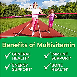 VitaWorks Kids Multivitamin with Iron & Minerals Chewable Tablets - Mixed Fruit Flavor - Vegetarian, GMO-Free, Nut Free - Dietary Supplement - Digestive Support for Children - 120 Chewables",
