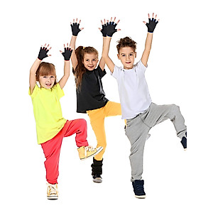 SATINIOR 4 Pairs Kids Half Finger Cycling Gloves Non Slip Sports Gloves for Summer Outdoor Sports Children