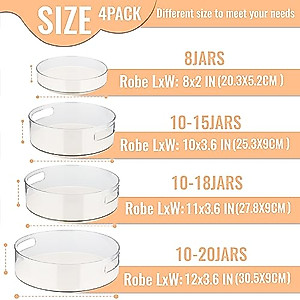 Lazy Susan Organizer,Turntable Plastic Spinner for Condiments & Kitchen Pantry Fridge,Spice Spinner,Bathroom Cabinets