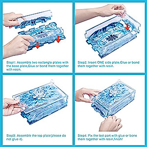 Resin Rectangle Box Mold, Epoxy Resin Silicone Large Storage Container with Lid Set Mould for Casting, Perfect for Dominoes Coffee Pod Jewelry Napkin Candy Cosmetics Trinket Crafts DIY Organizer