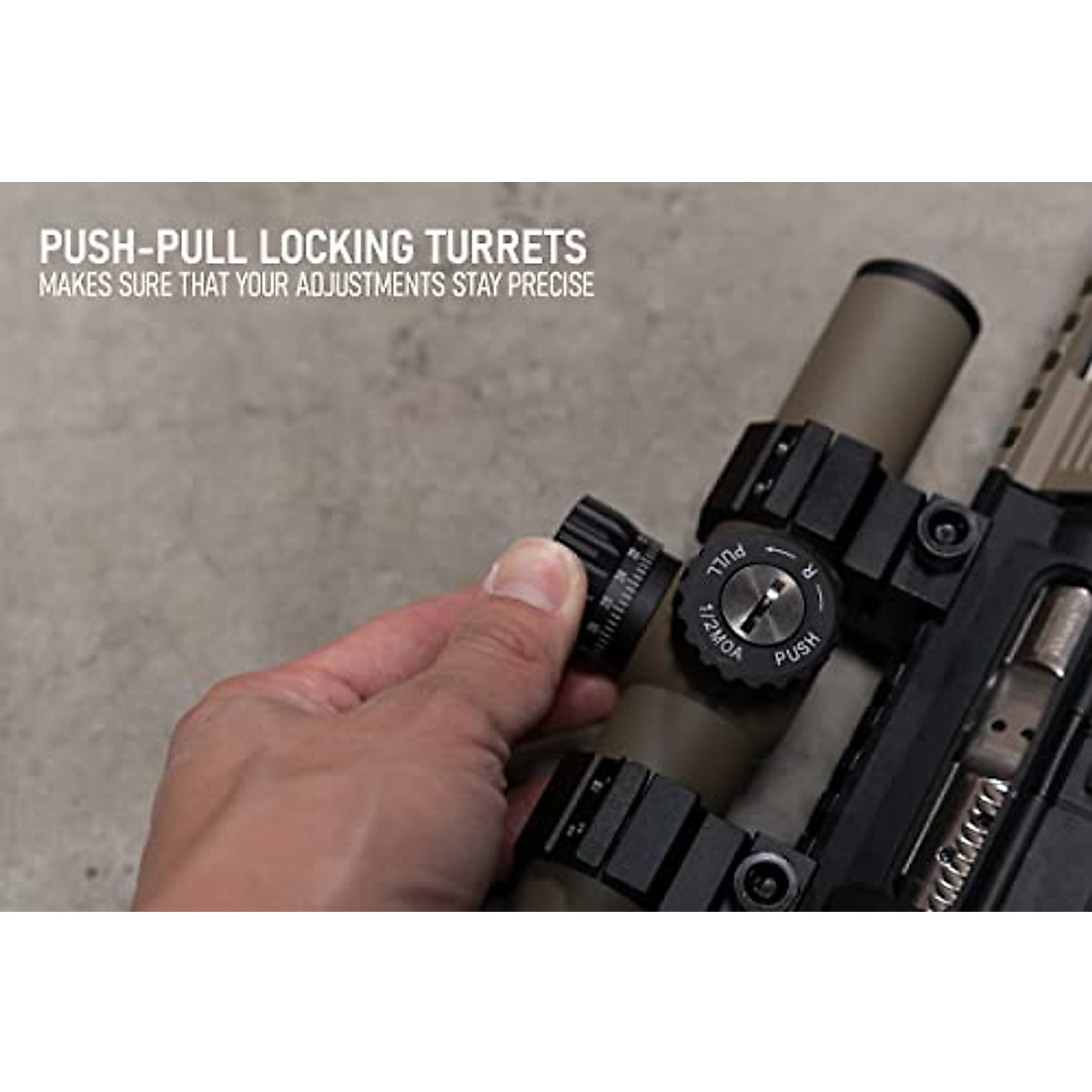 Monstrum G3 1-6x24 First Focal Plane FFP Rifle Scope with Illuminated MOA Reticle (Black)