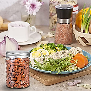 Fasmov 21 Pack 12 Ounce Clear Plastic Jars Containers with Screw On Lids, Round Empty Plastic Slime Storage Containers for Kitchen & Household Storage - BPA Free