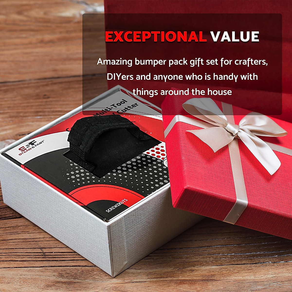 S&F STEAD & FAST Electric Box Cutter 4V, Cordless Electric Scissors for Cardboard, Power Cutter with Case for Crafts, Leather, Paper