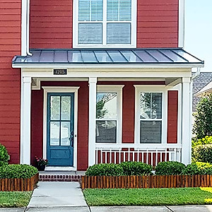 Worth Garden Wooden Short Fence Edging Burnt Wood Finish Outdoor Garden Lawn Landscape Edging Flexible Decorative Border Tree Fence - Spring Garden & Yard Maintenance - 11.8'' H x 42'' L - K624A05