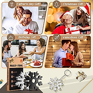 Stocking Stuffers Gifts for Men,18-in-1 Snowflake multi tools Christmas Gifts-Cool Gadgets for Men-Unique Mens Gifts Ideas for Him,Husband,Dad,Grandpa,Teens,Adults,Boys,Boyfriend（2 Packs）