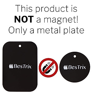 Bestrix Metal Plate for Magnetic Mount with 3M Adhesive (Set of 4) Extra Thin (Gold)