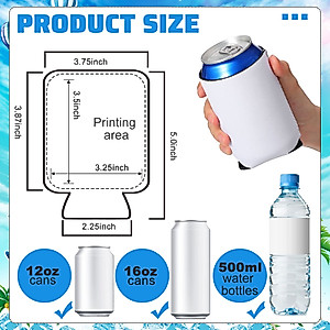 Umigy 200 Pcs Can Coolers Bulk, Insulated Neoprene Beer Can Cooler Sleeves, Plain Can Cooler Cover for Sublimation Soda Drink Water Bottle Birthdays Weddings Bachelorette Party