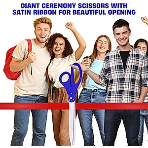 25" Blue Grand Opening Scissors – Blue Giant Scissors for Ribbon Cutting Ceremony Heavy Duty Scissors Giants Ribbon Cutting Scissors for Special Events Inaugurations and Ceremonies