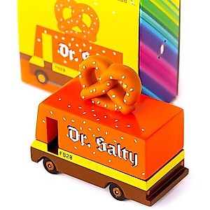 CANDYCAR® Wooden Food Truck Collection - Pretzel Van, Premium Handcrafted Beech Wood Toy Car