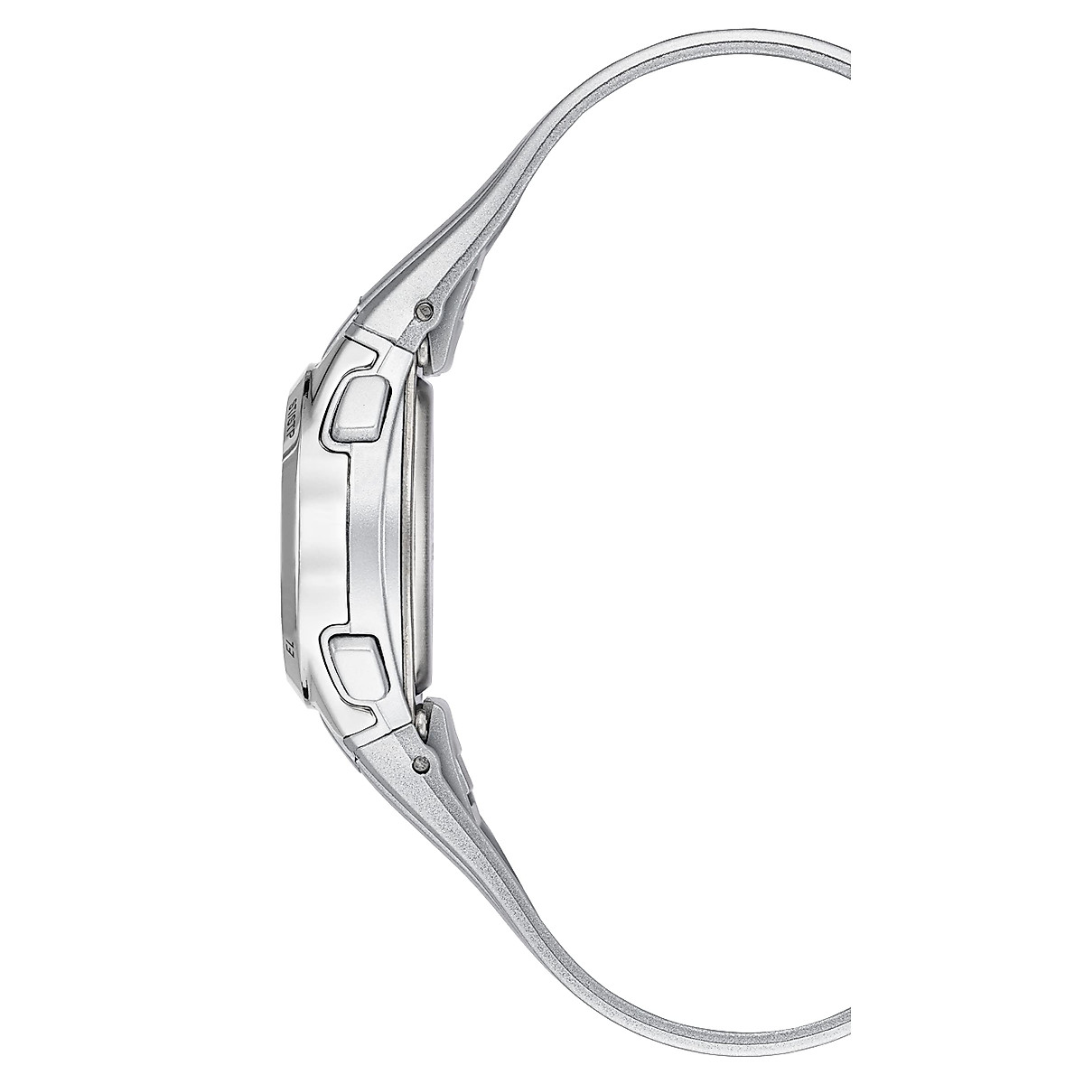 Amazon Essentials Women's Digital Chronograph Resin Strap Watch, Silver