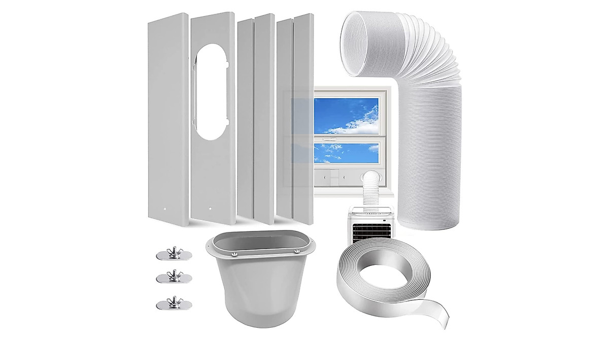 Adjustable Portable AC Window Kit with 5.9" Hose