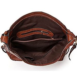 IBLUE Hobo Bags for Women Faux Leather Purses and Handbags Large Hobo Purse with Tassel Shoulder Purse,#D1089 (Brown)