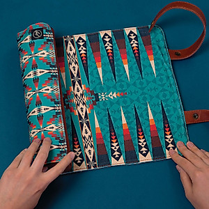 Chronicle Books Pendleton Backgammon: Travel-Ready Roll-Up Game (Camping Games, Gift for Outdoor Enthusiasts)