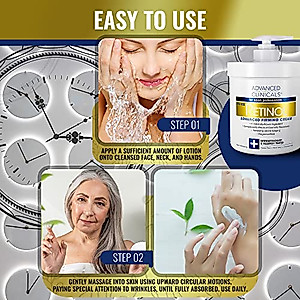 Advanced Clinicals Retinol Body Lotion Moisturizer Face & Body Cream & Crepey Skin Care Treatment, Anti Aging Retinol Cream Targets Appearance Of Wrinkles, Sagging Skin, & Sun Damaged Skin, 16 Oz