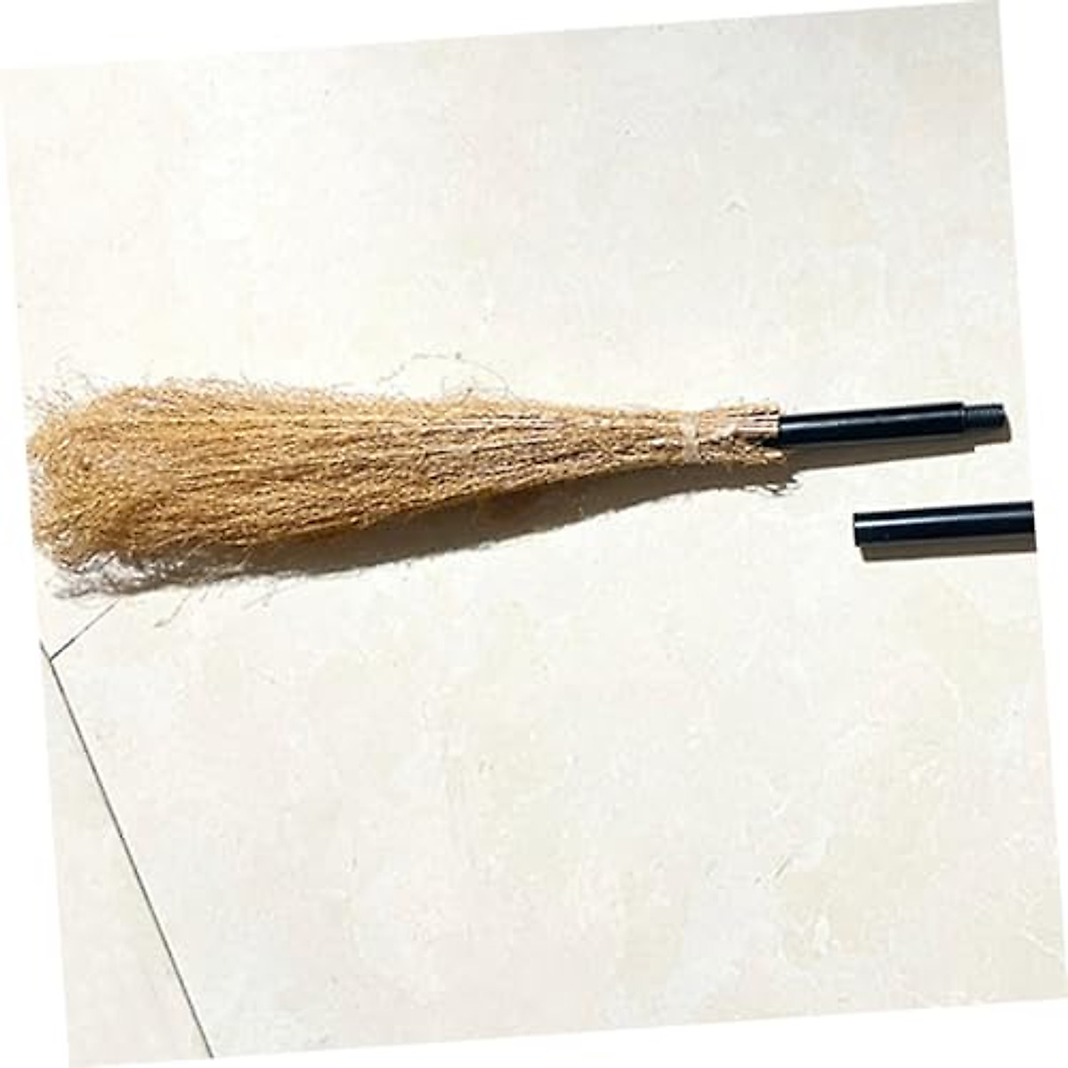 FOMIYES 2pcs Halloween Witch Broom Props Wood Witch Broom for Cosplay Masquerade Broom Toy Halloween Decorative Prop Vivid Cosplay Party Supply