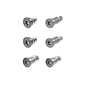 ChenGong - Silver Screws 6-Piece 1 Set Bottom Case Screws Pentalobe P5 923-01099 Replacement Compatible with 13" A1708 2016 2017 A2159 2019, A2289 M1 A2338 2020(Silver)