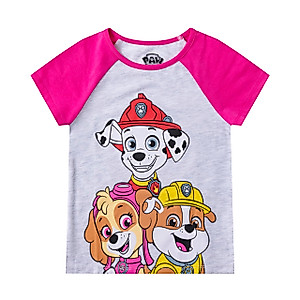 Nickelodeon Paw Patrol Girls Short Sleeve T-Shirt and Shorts Set for Toddler and Little Kids