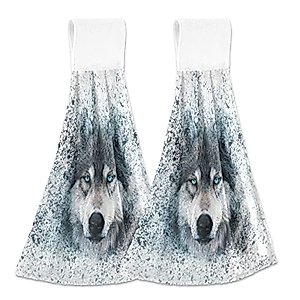 Kigai Hand Towels The Mighty Wolf Hand Towels for Bathroom Kitchen Hanging Hand Towels Ultra Soft and Highly Absorbent Quick-Dry Hand Towels 18.2x14in