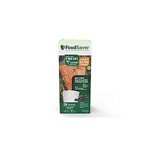 FoodSaver 1-Gallon Precut Vacuum Seal Bags with BPA-Free Multilayer Construction for Food Preservation, 28 Count