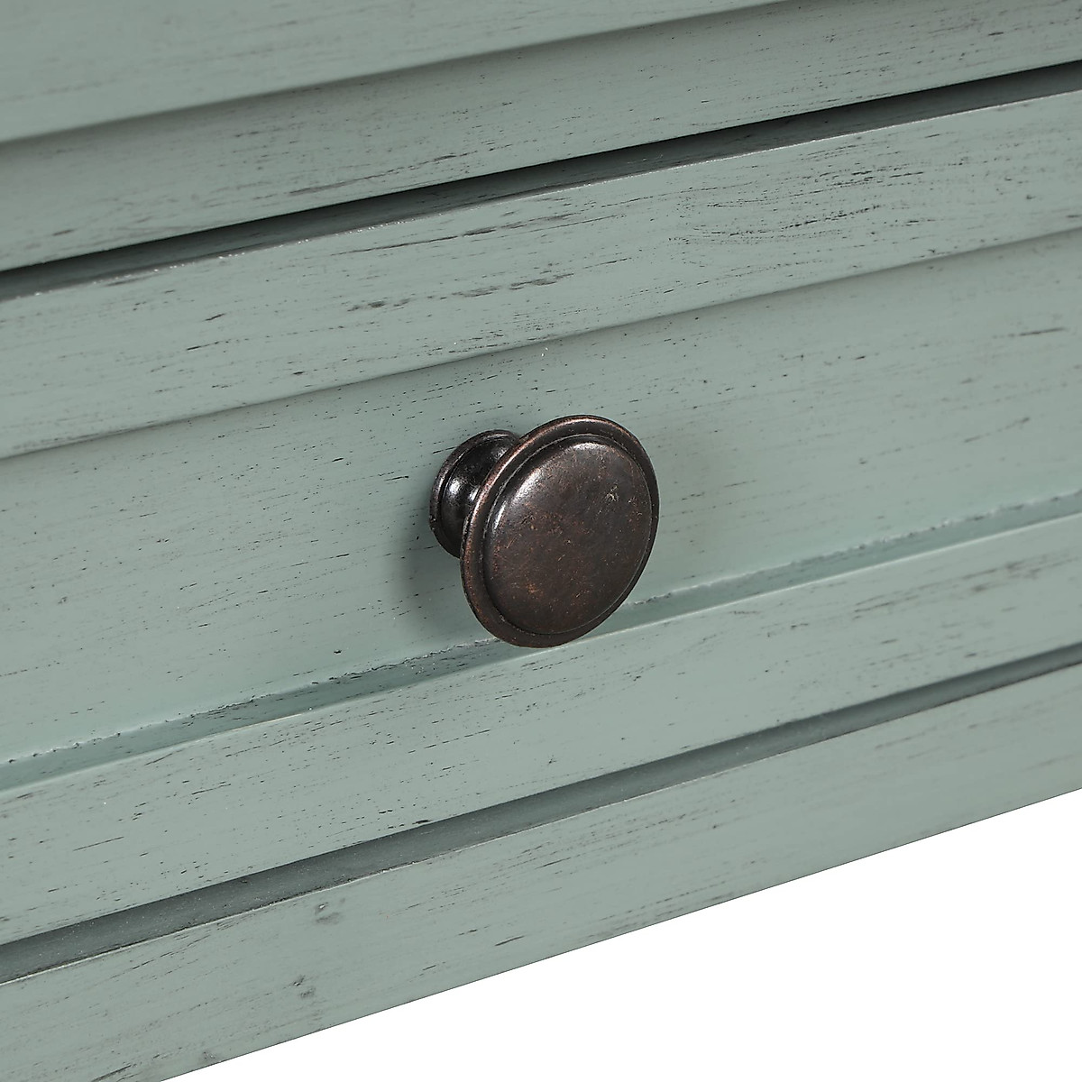 INMOZATA Retro Console Table Sofa Entryway Side Table Furniture with 4 Drawers and 1 Storage Shelves for Living Room Home Bedroom Hallway Kitchen Decor,Green