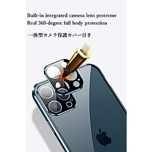 HENGHUI Lockable Anti Peeping Case for iPhone 13 Pro Max Magnetic Glass Case Built-in Camera Lens Protector Privacy Screen Glass Protector Bumper Case Anti peep Cover with Lock (13ProMax, Gold)