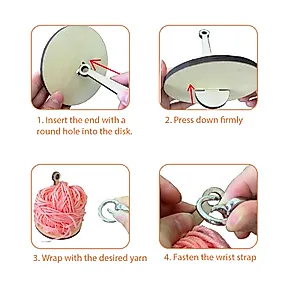Portable Wrist Yarn Holder, Wooden Spinning Yarn Thread Holder - Prevents Yarn Tangling and Misalignment, Ultimate Companion for Every Knitting and Crochet Enthusiast, Random Style