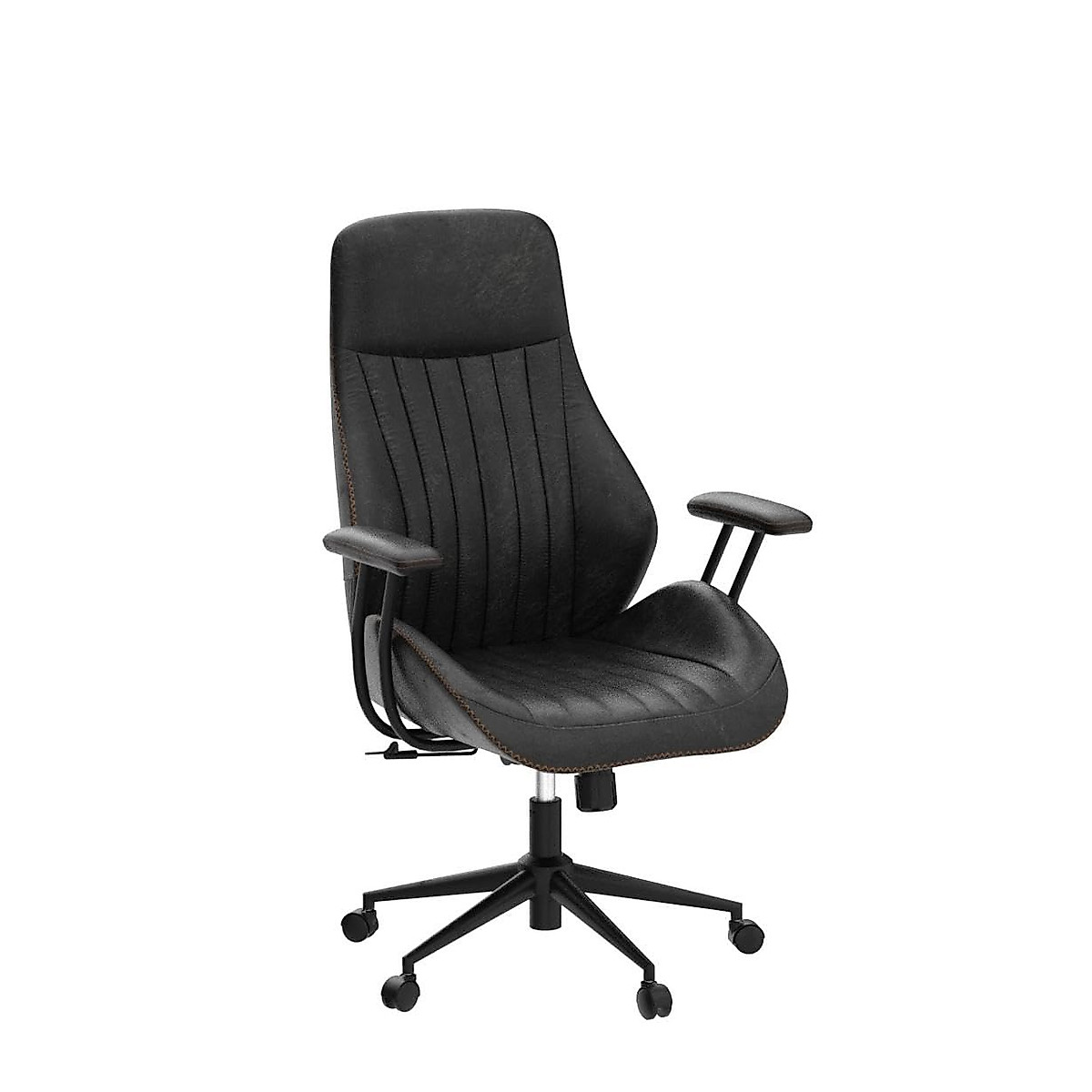 XIZZI Ergonomic Chair, Modern Computer Desk Chair,high Back Leathe Office Chair with Lumbar Support for Executive or Home Office (Gray-Black)