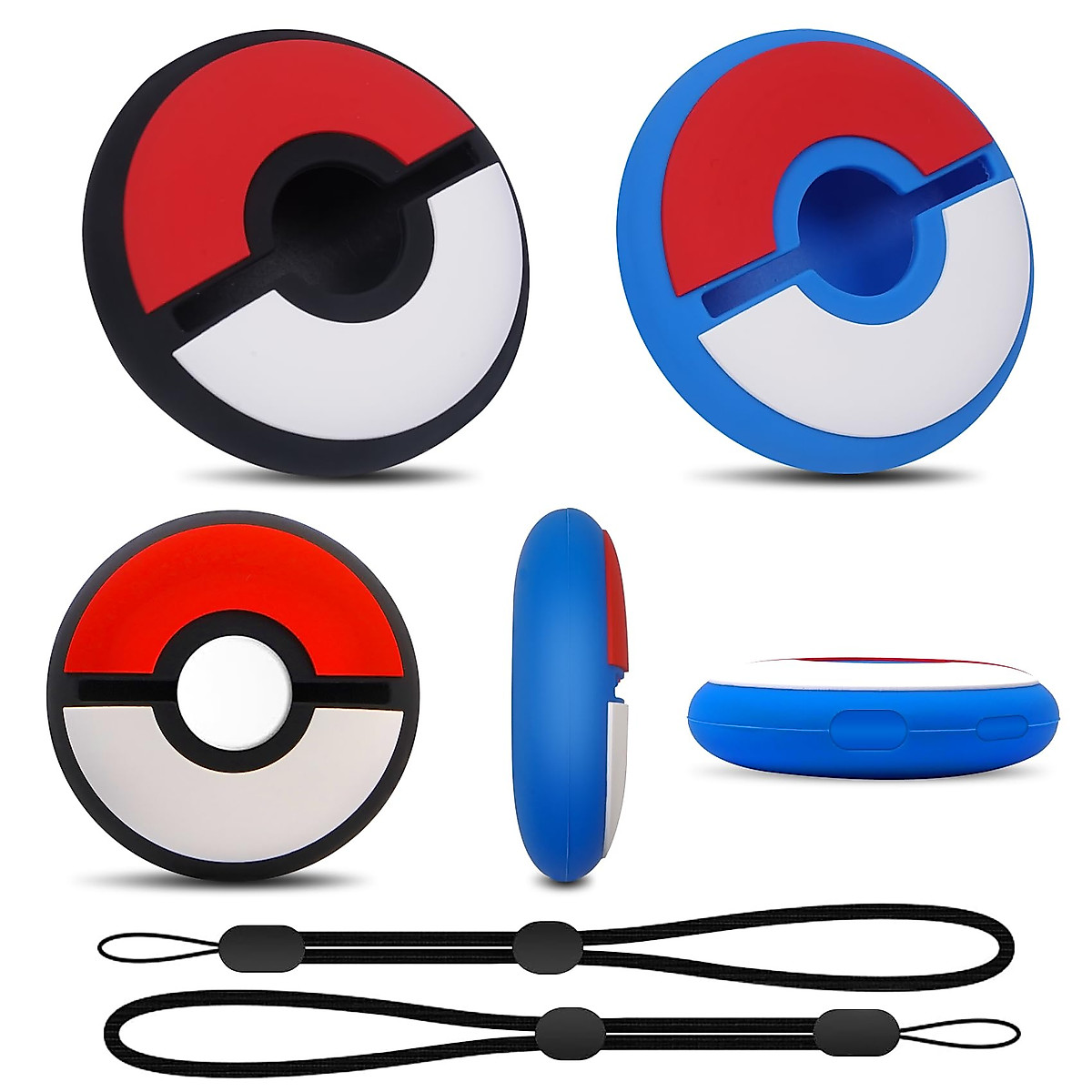 Protective Case for Pokémon GO Plus + 2023, AOYYUBK 2 Pack Waterproof Soft Silicone Case with Wrist Strap,Shockproof Anti-Scratch Case Cover for Pokémon GO Plus +