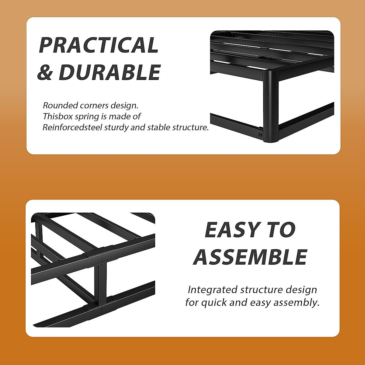 JWIFSEF Queen-Box-Spring 7 inch,Box Spring for Queen Bed,Easy Assembly Box Spring Queen, Metal Sturdy Heavy Duty,with Fabric Cover,Mattress Foundation,No Squeaky,3500lbs Max Weight Capacity