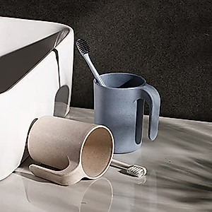 XUL Toothbrushing Cup, Bathroom Fresh and Simple, mouthwash Cup, Couples toothbrushing Cup, wash Cup, Plastic Toothbrush Cup, Water Cup (Color : Pink)