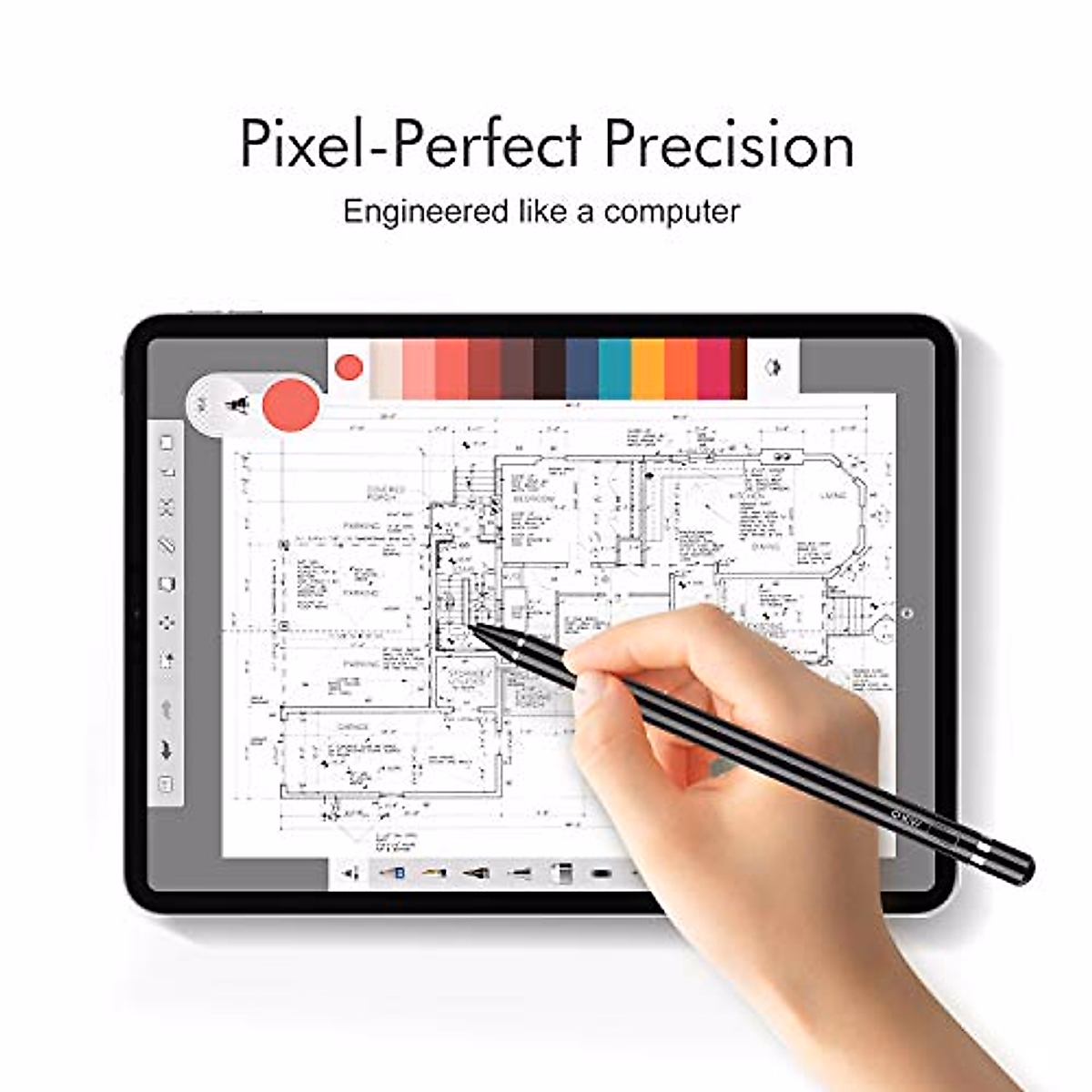 MEKO Upgraded Fine Tip Stylus Pen with Palm Rejection, Compatible for 2018&2019&2020 Apple iPad Pro 11/12.9 Inch 3rd&4th Gen, iPad 6th/7th/8th Gen/Air 3rd/4th Gen/Mini 5th Gen Digital Pencil -Black