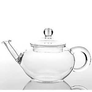 Moyishi Glass Teapot Tea Cup Glass with Infuser and Lid Green Tea Cup (200ml Tea pot)