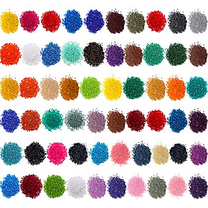 60000 Pieces 60 Color Rhinestones Diamond Painting Beads Flat Bottom Round Resin Diamond Bead Diamond Art Beads Diamond Art Replacement Diamonds for DIY Craft Diamond Painting Accessories
