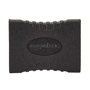 Amazon Basics Nylon-Braided 4K, 18Gbps HDMI to HDMI Cable, 25 Feet & HDMI Coupler, 29 x 22mm, Black - Pack of 2