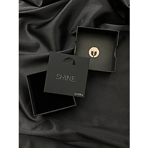 14K REAL Gold CZ Rainbow Crystal Disco Ball Stud Earrings for Women with Screw Backs