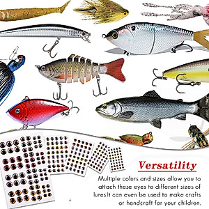 Fishing Lure Eyes, 3D/4D/5D Fly Tying Eyes Lifelike Artificial Realistic Epoxy Fishing Eye for Fishing Lure Making Kit Holographic Fishing Accessories for Fishing Baits DIY