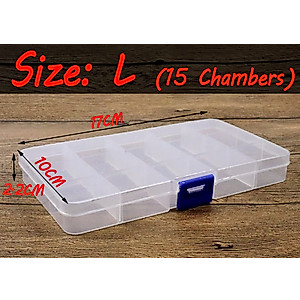 WellieSTR 3 Style Plastic Fishing Tackle Box for Fishing Fly Hook Lures Baits Accessories Tackle Boxes Size S M L