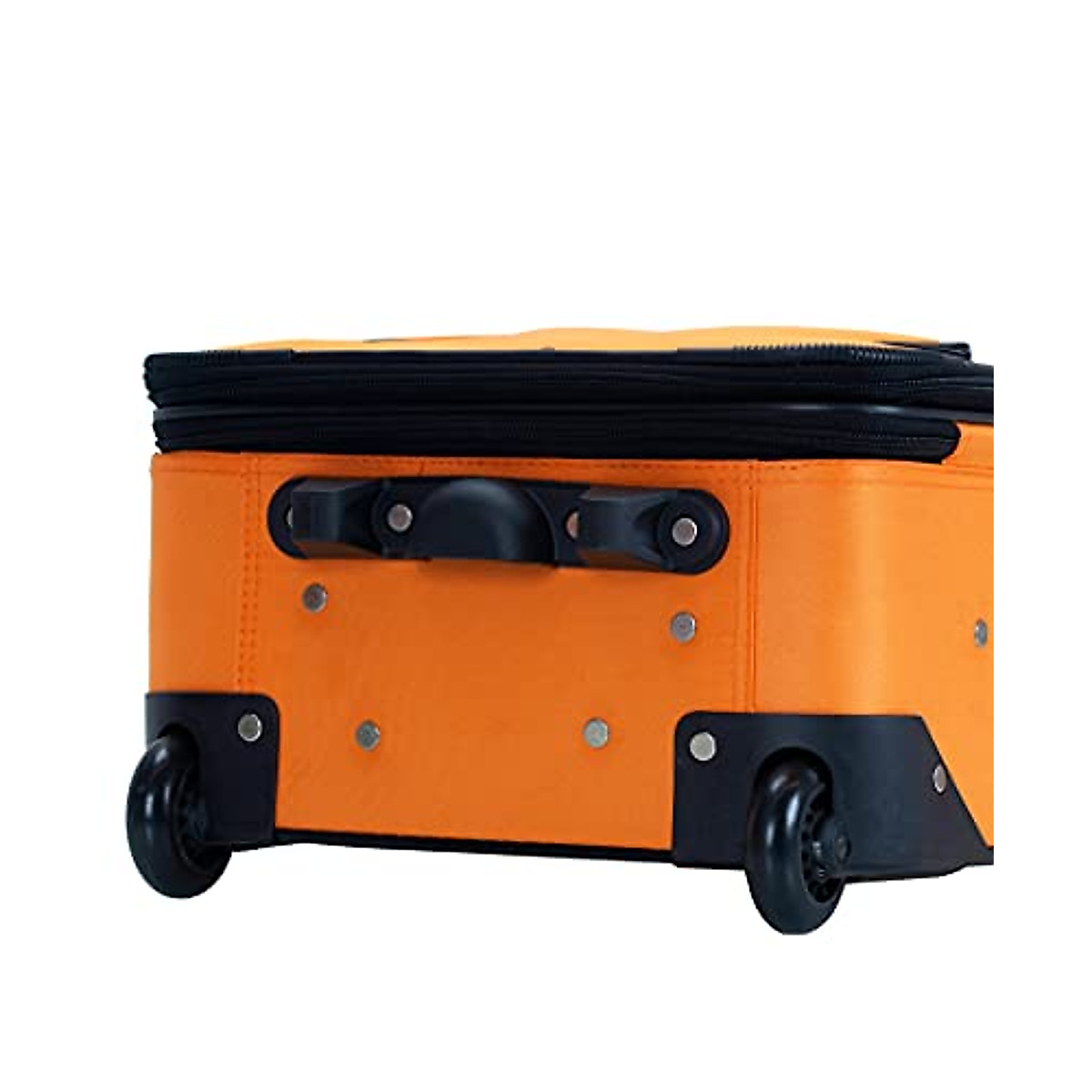 Rockland Fashion Softside Upright Luggage Set,Expandable, Orange, 2-Piece (14/19)