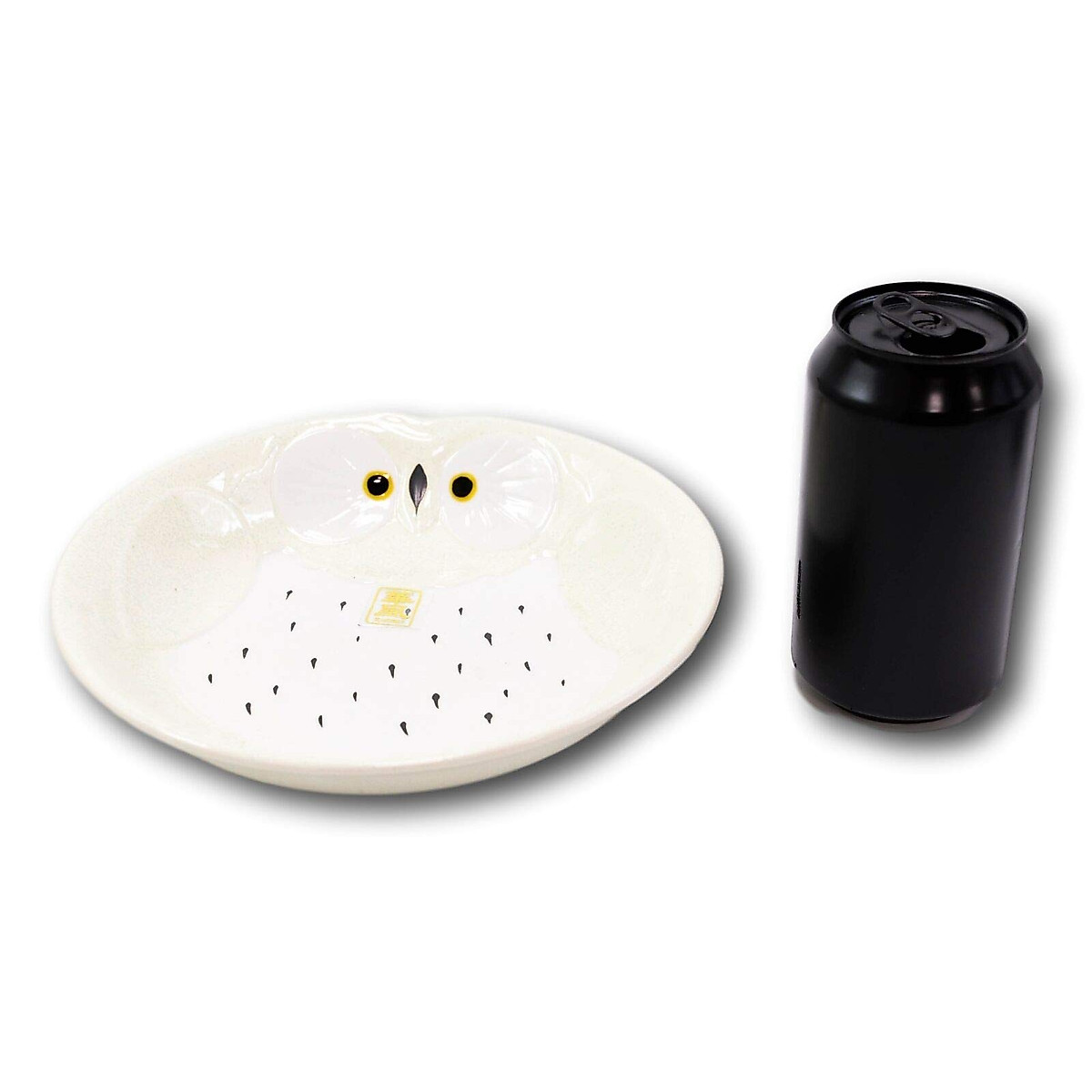 Set Of 4 White Owl Ceramic Salad Entree Deep Plates Or Shallow Bowls