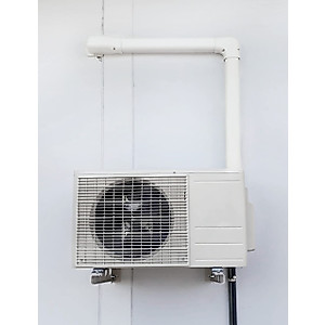 Plusluck 5" Entry Wall Cover Line Cover Set Parts PVC Accessory for Decorative for Ductless Mini Split, Central AC and Heat Pumps