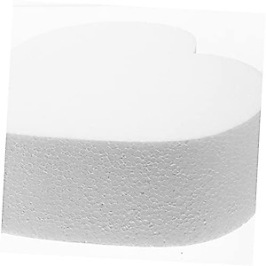 Abaodam 3pcs Foam Cake Mold Wedding Decor Cake Stand Tools Multi-Function Cake Dummies Cake Dummy Tool Practicing Fake Cake Gathering Fake Cake Decorations White Heart-Shaped