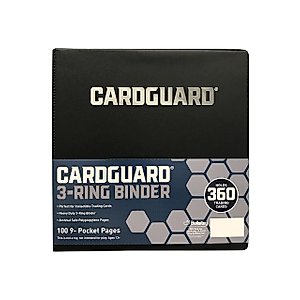 CardGuard Premium 3-Ring 3" Card Binder Including 100 Starter Series 9-Pocket Pages
