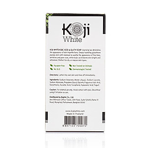 Koji White Kojic Acid Skin Brighten & Glowing Soap, Gift Set for Women with Kojic Acid, Papaya, Glutathione, Vitamin C, Collagen, Hyaluronic for Hydrating Facial & Body, Vegan Soap, 2.8 Oz (6 Bars)