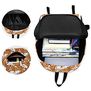 Fustylead Cute Corgi Dogs Funny Personalized Kids Backpack, Durable School Bag for Boys Girls