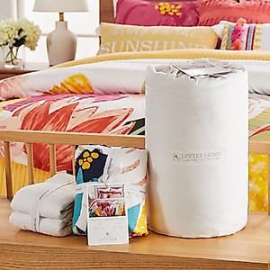 Levtex Home - Grandiflora Duvet Cover Set - King Duvet Cover + Two King Pillow Cases - Multicolor Bold Contemporary Floral - Duvet Cover (106 x 94in.) and Pillow Case (36 x 20in.) - Cotton