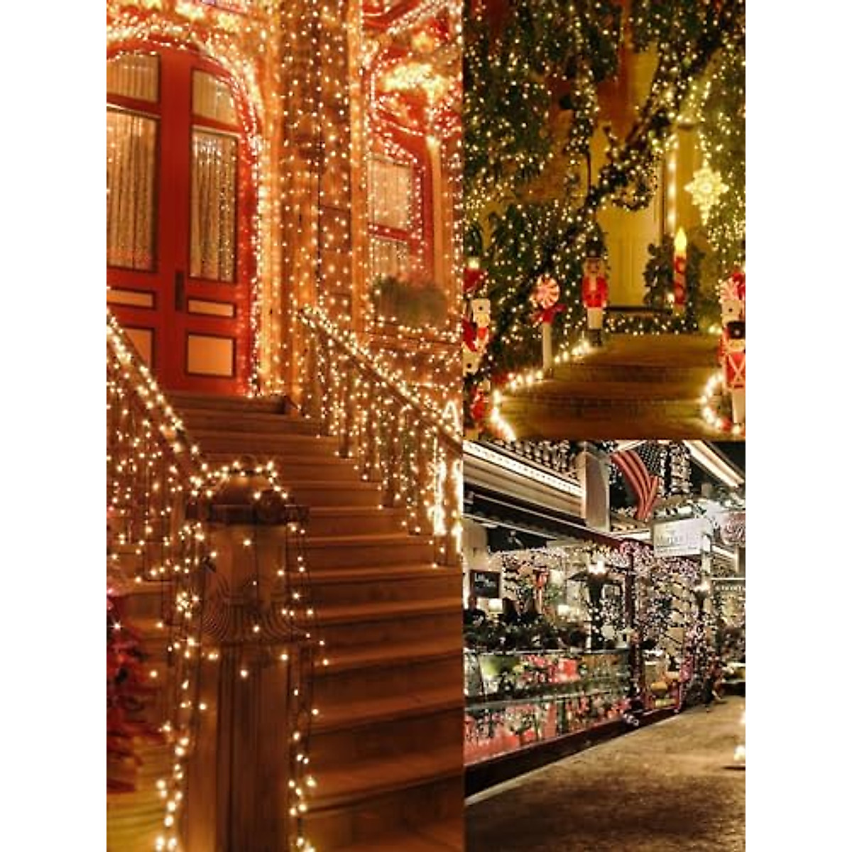 Twinkle Star 50 LED Battery Operated Christmas Lights 16 ft Mini String Lights, Waterproof Tree Lights with 8 Lighting Modes, Indoor Outdoor Patio Garden Party Wedding Christmas Decoration, Warm White