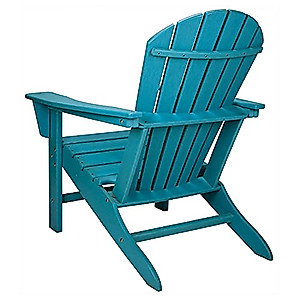 Leisure Classics UV Protected HDPE Indoor Outdoor Adirondack Lounge Patio Porch Deck Chair, Turquoise