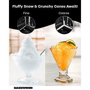 Manual Ice Shaver - Snow Cone Machine with Ice Cube Tray, Stainless Steel Blades, & Large Container - Portable Crushed Ice Machine for Home - Shaved Ice Maker Kit for Kids Snowcones, Slushies & More