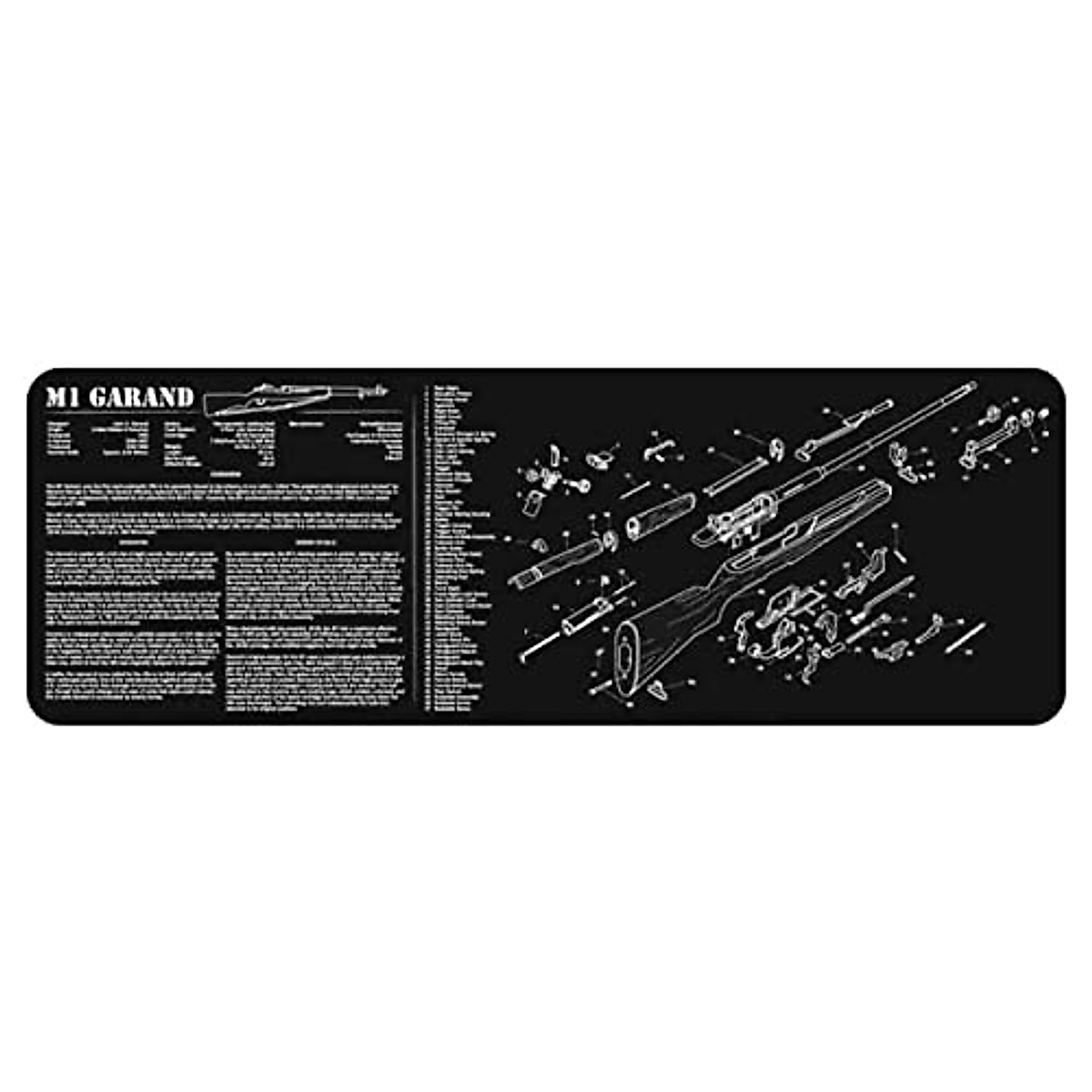 TekMat M1 Garand Gun Cleaning Mat, Black, One Size, TEK-R36-M1GARAND-BK